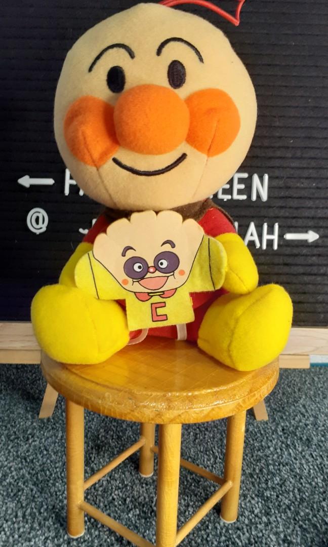 ANPANMAN Plush Toy + Anpanman Plush Charm + Anpanman Netlon bag Bundle ...