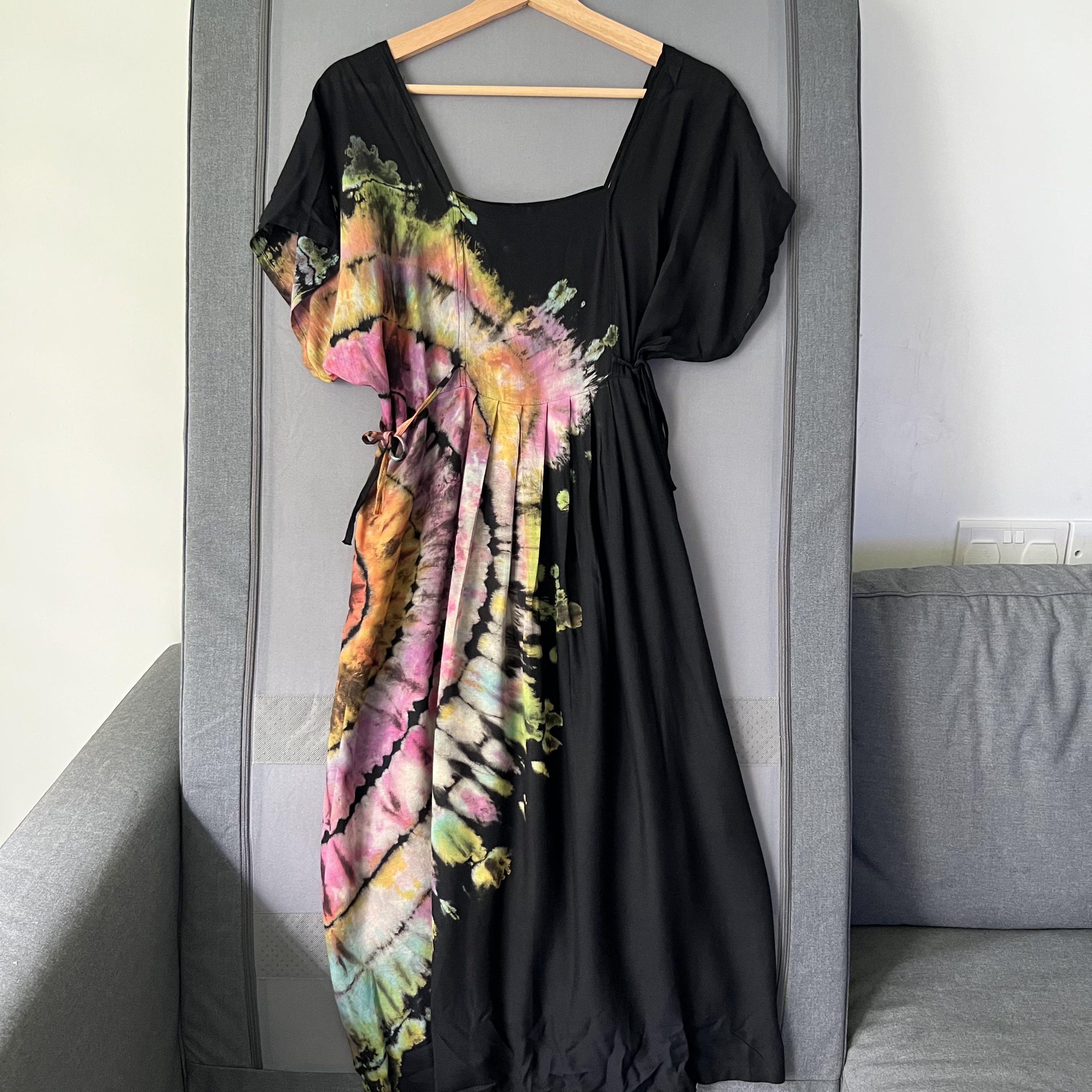 Black tie die dress, Women's Fashion, Dresses & Sets, Dresses on Carousell