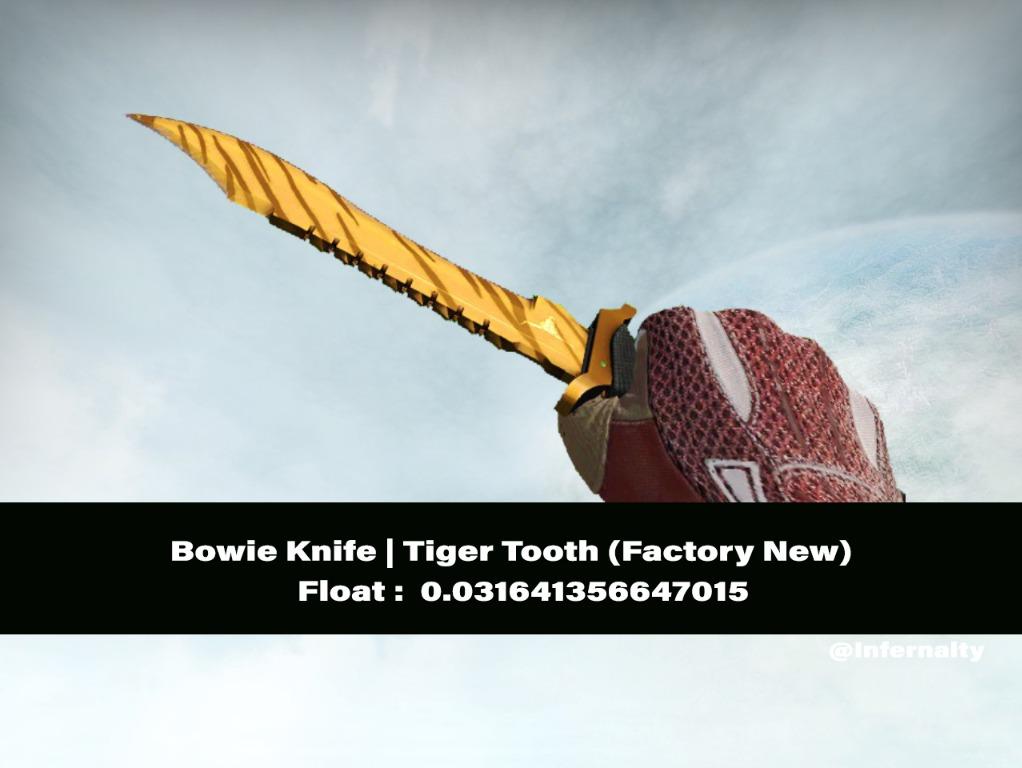 Bowie Knife Tiger Tooth FN CSGO SKINS KNIVES, Video Gaming, Gaming ...