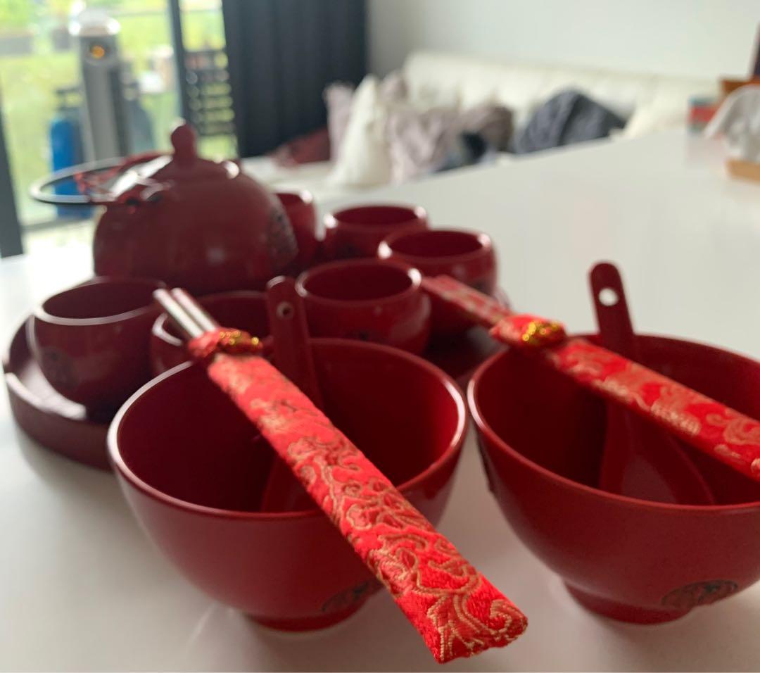 Chinese Tea Ceremony Tang Yuan Set + Freebie, Furniture & Home Living ...