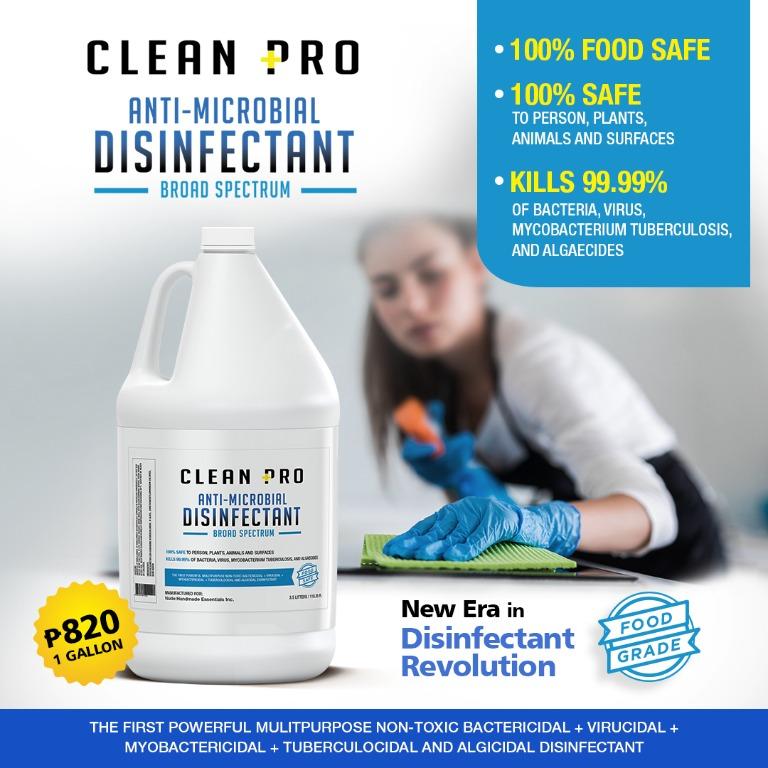 Clean Pro Broad Spectrum Antimicrobial Disinfectant, Beauty & Personal ...