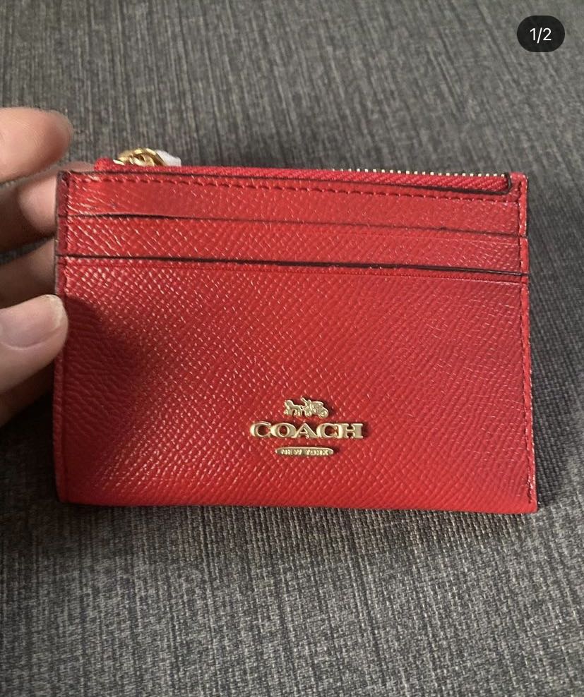 Coach Coin and Card Holder, Women's Fashion, Bags & Wallets, Wallets ...