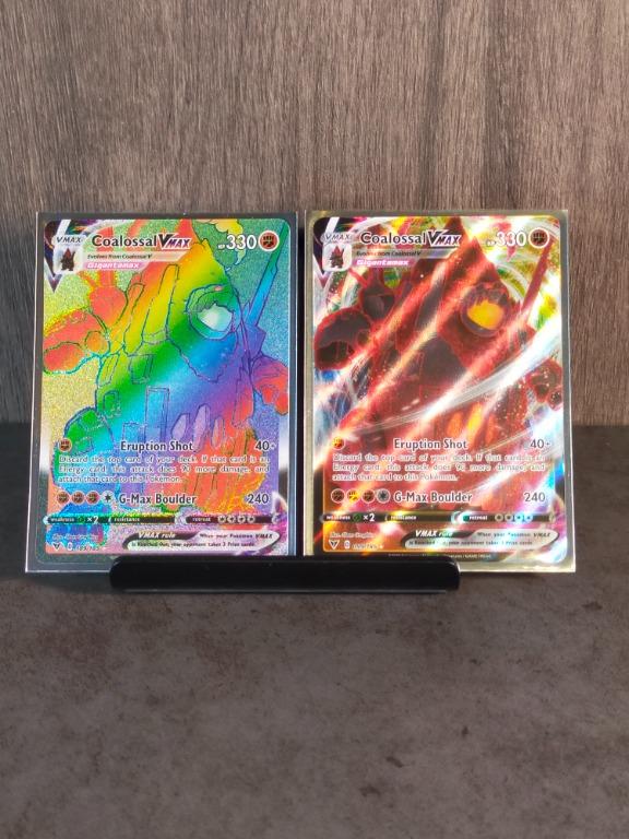 Coalossal VMAX RAINBOW AND NORMAL Pokemon TCG 2 card set, Hobbies ...