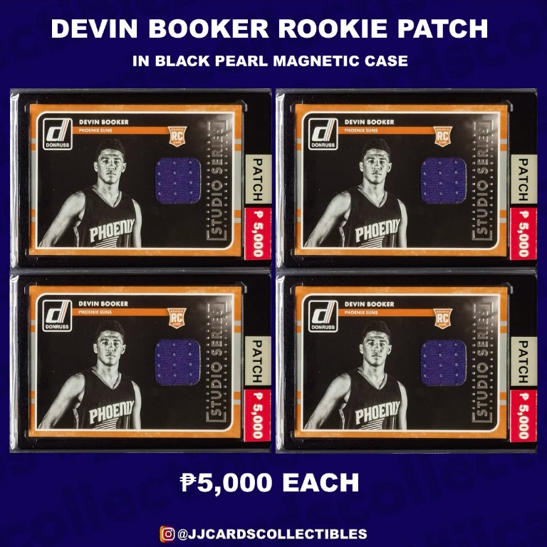 Devin Booker Studio Series Rookie Patch NBA Cards in Black Pearl ...