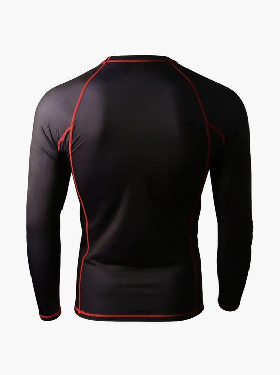 EVOLVE MMA Primeiro Rash Guards Long Sleeve (BLACK & WHITE), Sports ...