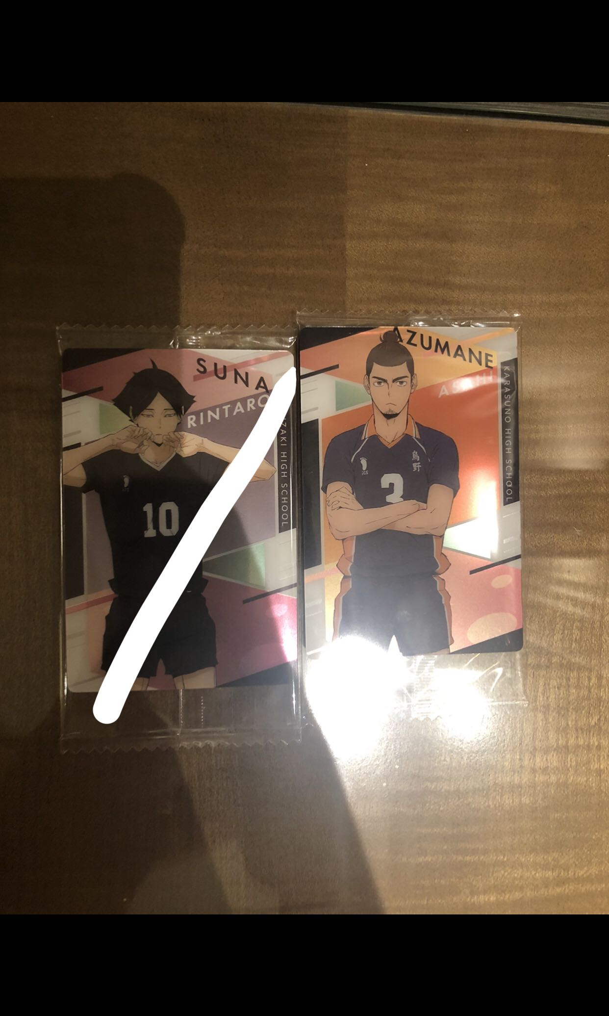 Haikyuu!! HQ!! Metallic wafer cards Asahi karasuno Suna inarizaki ...