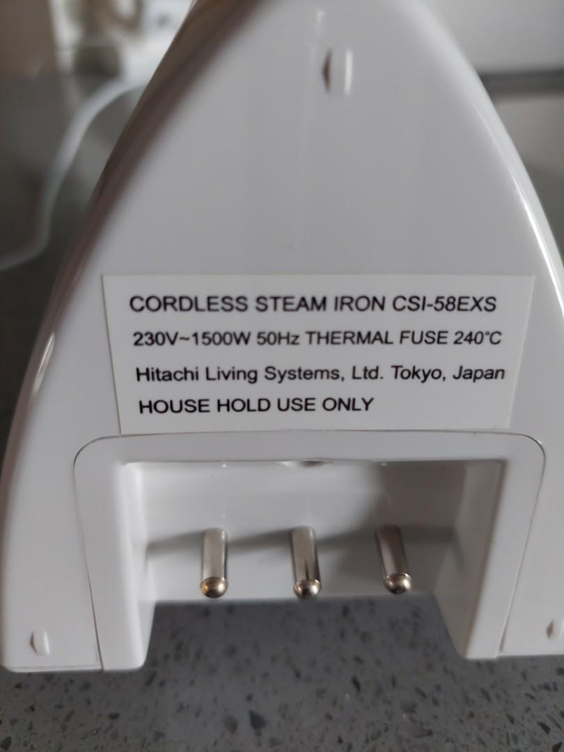 Hitachi Vegee Cordless Steam Iron, TV & Home Appliances, Irons ...