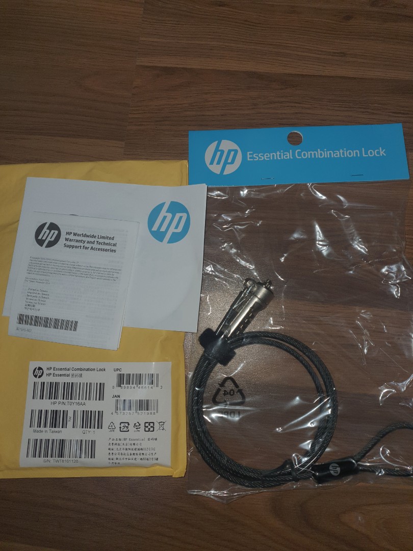 HP Essential Combination Lock, Computers & Tech, Parts & Accessories ...
