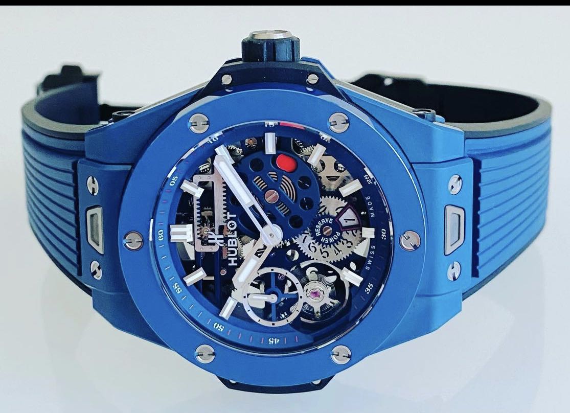 Hublot Meca Blue ceramic, Luxury, Watches on Carousell