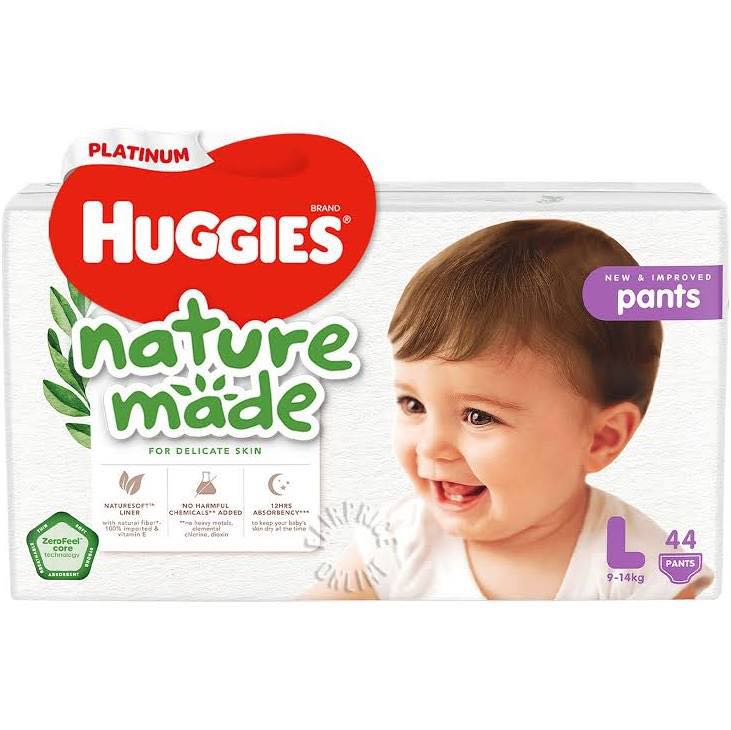 Huggies Naturemade Pants Size L, Babies & Kids, Bathing & Changing ...