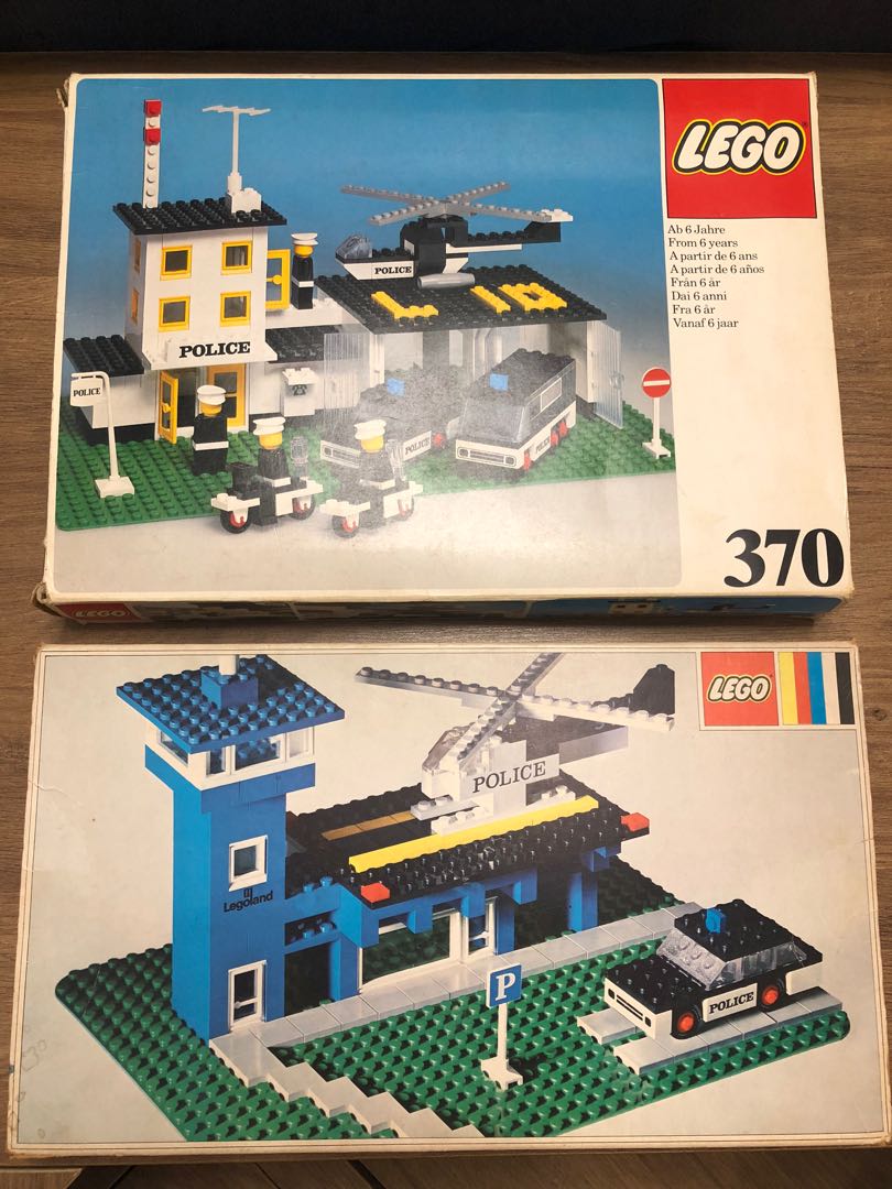 Lego 354 370 Police Helipot & Police Headquarters 懷舊警察總部, 興趣及遊戲, 玩具 ...