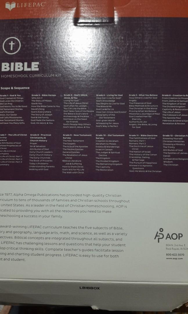 Lifepac Bible for grade 4, Hobbies & Toys, Books & Magazines, Textbooks ...