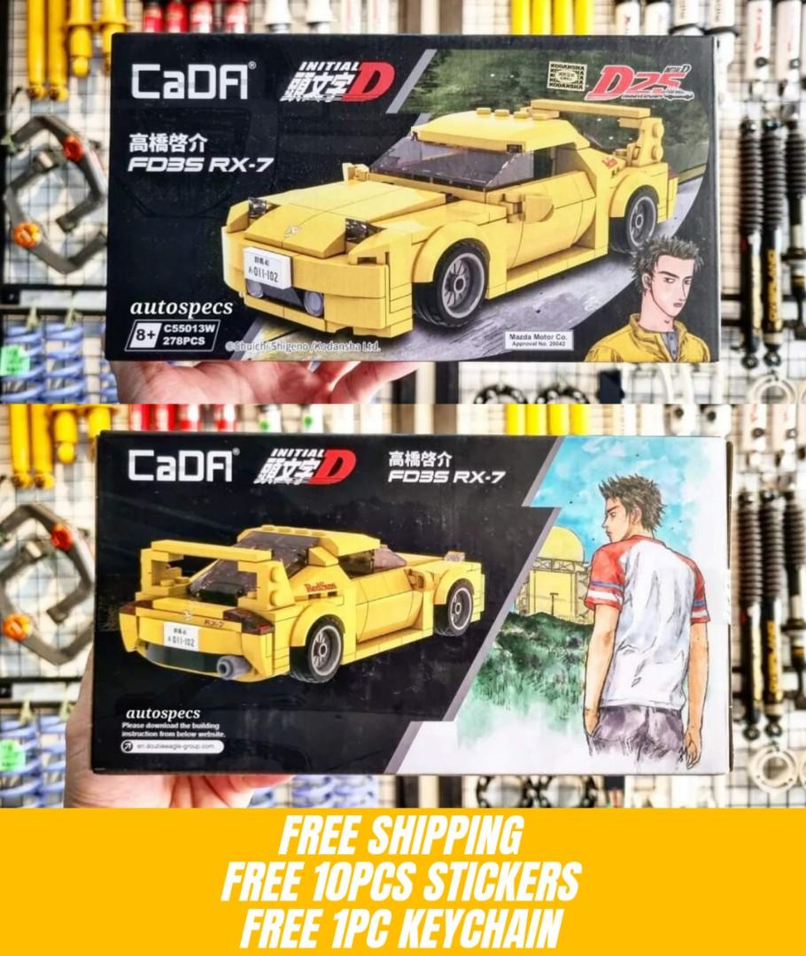 Mazda RX7 FD35 - Initial D - 278pcs Mini Lego CADA Bricks - Red Suns ...