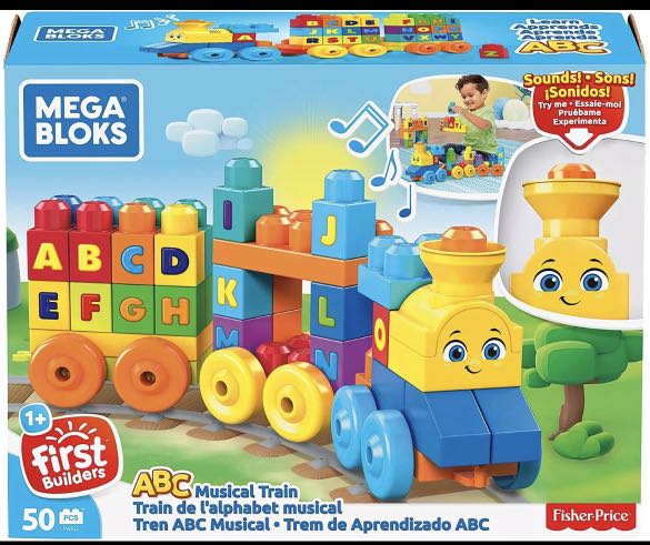 Mega blocks ABC musical train, Babies & Kids, Infant Playtime on Carousell