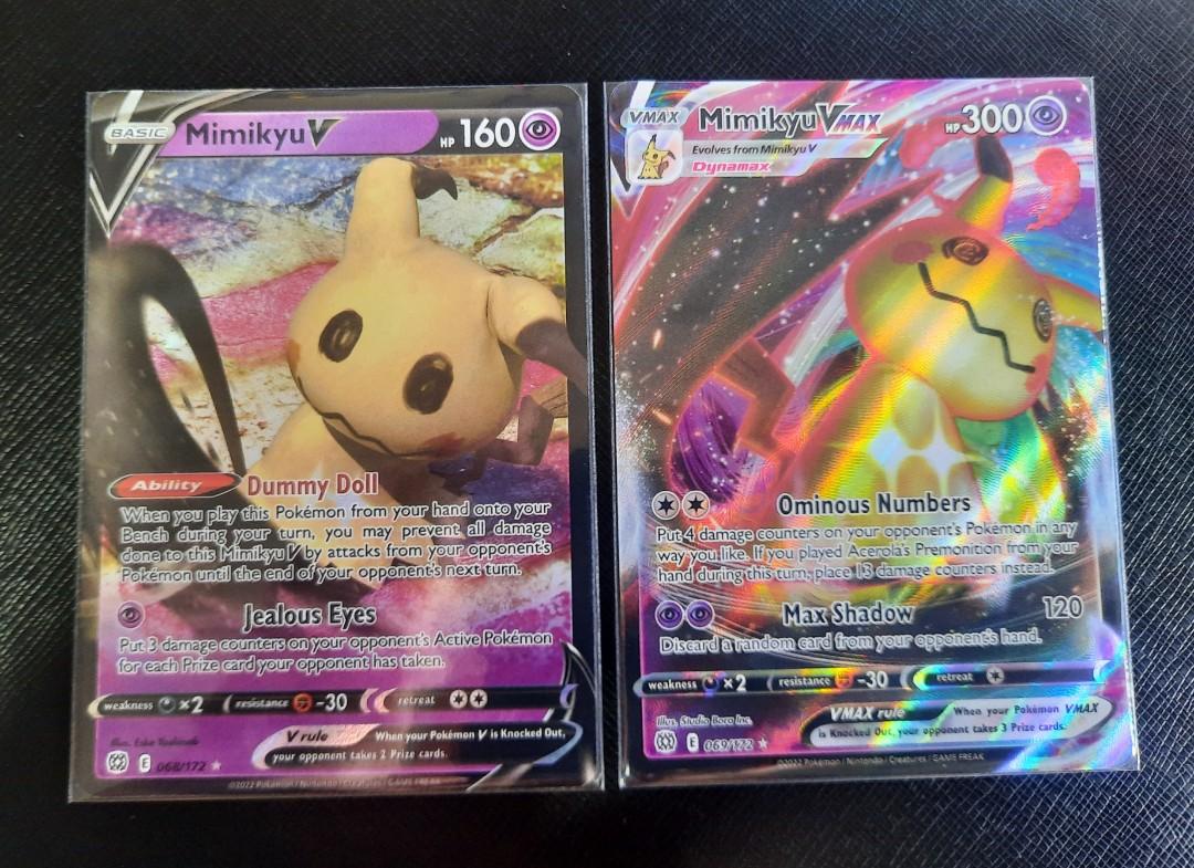 Mimikyu V #68 & Mimikyu VMAX #69 - Pokemon Brilliant Stars, Hobbies ...
