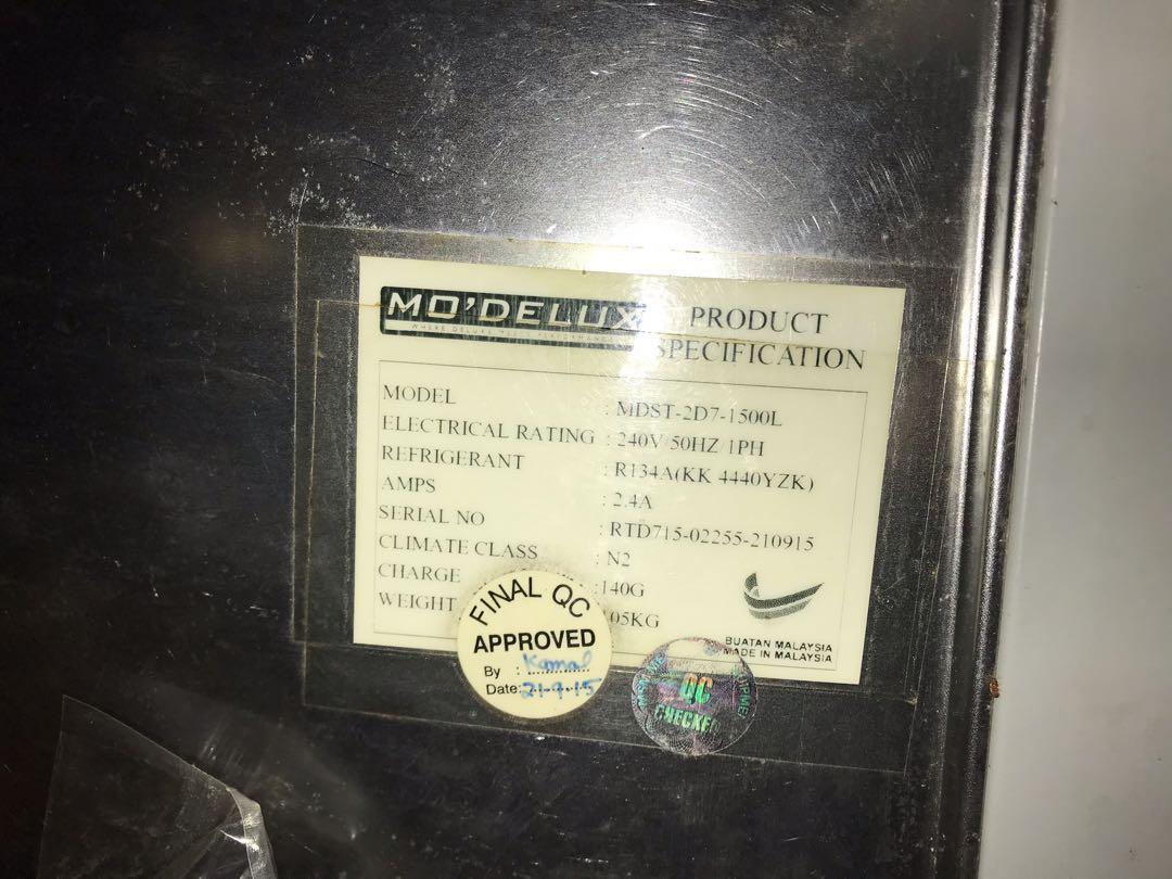 Modelux Counter Chiller (2 door), TV & Home Appliances, Kitchen ...