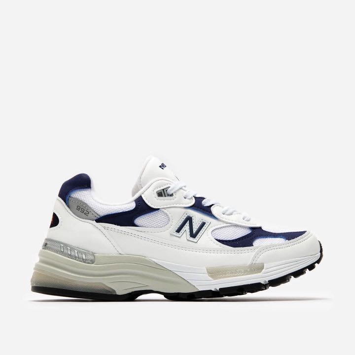 New Balance 992 White/Blue, Men's Fashion, Footwear, Sneakers on Carousell