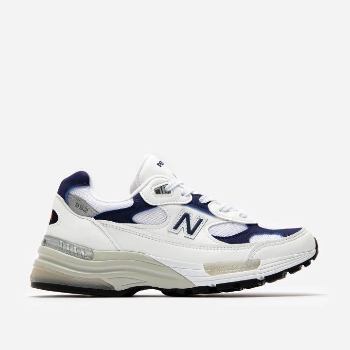 New Balance 992 White/Blue, Men's Fashion, Footwear, Sneakers on Carousell