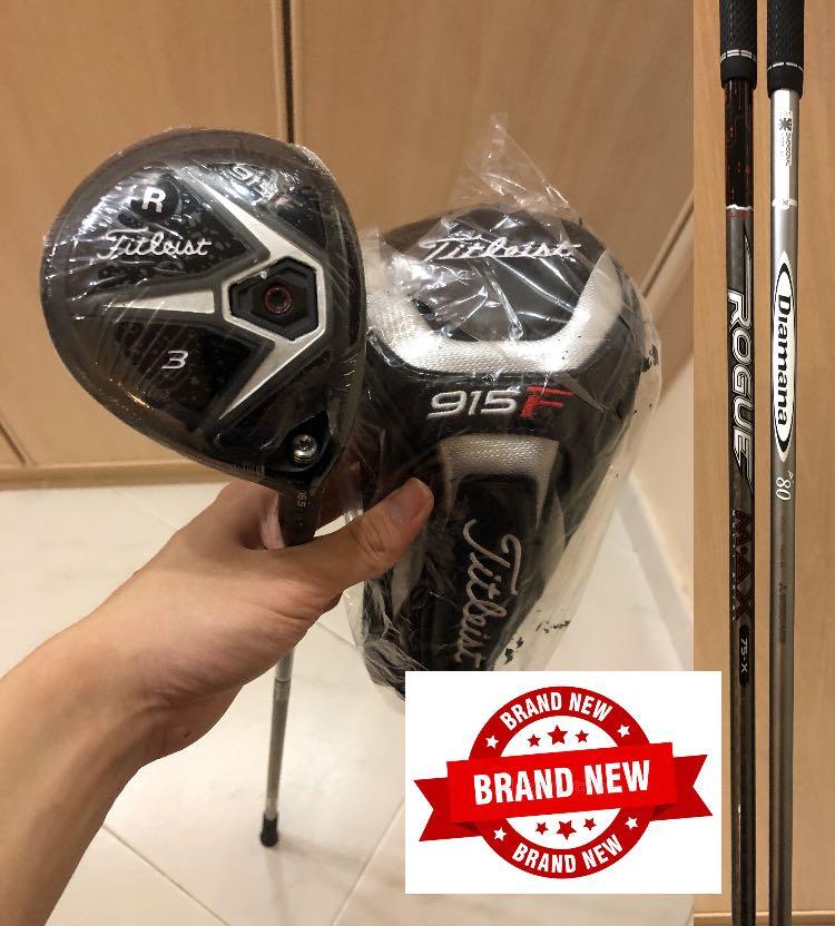 NEW Titleist 915F 16.5 Deg 3 Wood (With Diamana White OR Aldila Shaft Attached) + Headcover (915 ...