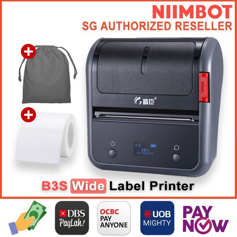 NIIMBOT B3S Thermal Label Printer Max Width 75mm, Portable Sticker Price Maker with FREE Sicker ...