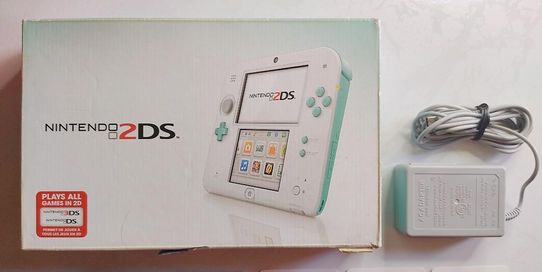 Nintendo 2DS (White/Blue Green/Sea Green) Limited Edition & 2DS/3DS ...