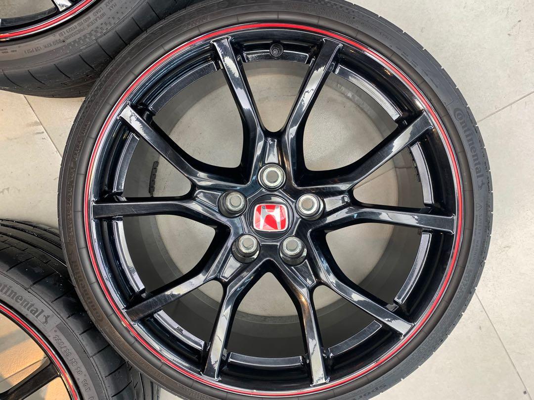 Original Honda FK8 Tyre R 20inch Rims + Continental Tyres, Car ...