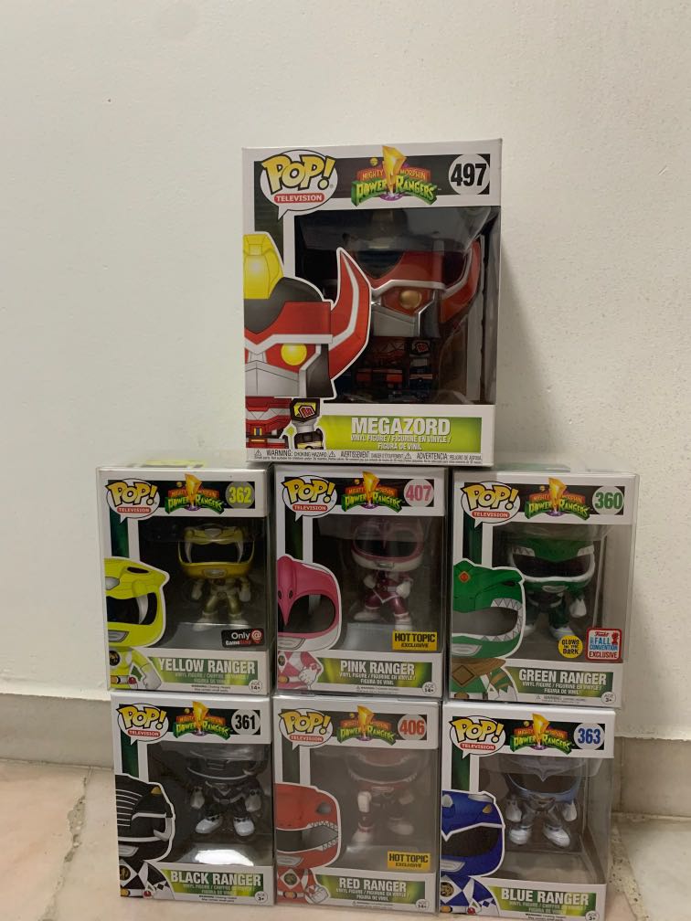 Power Rangers Funko Pop Set with Megazord, Hobbies & Toys, Toys & Games ...