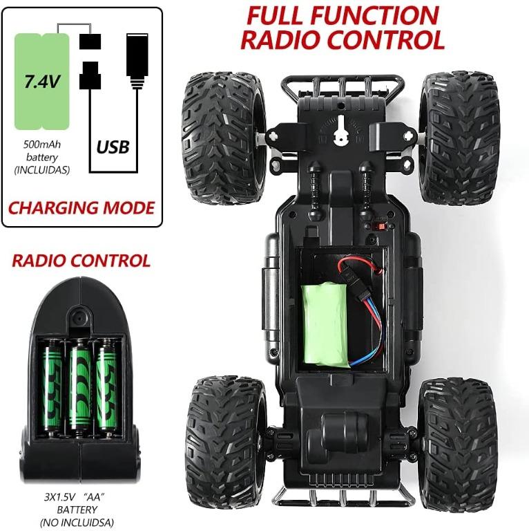 RC Cars Outdoor Remote Control Trucks for Kids 1:12 Scale Monster Hobby ...