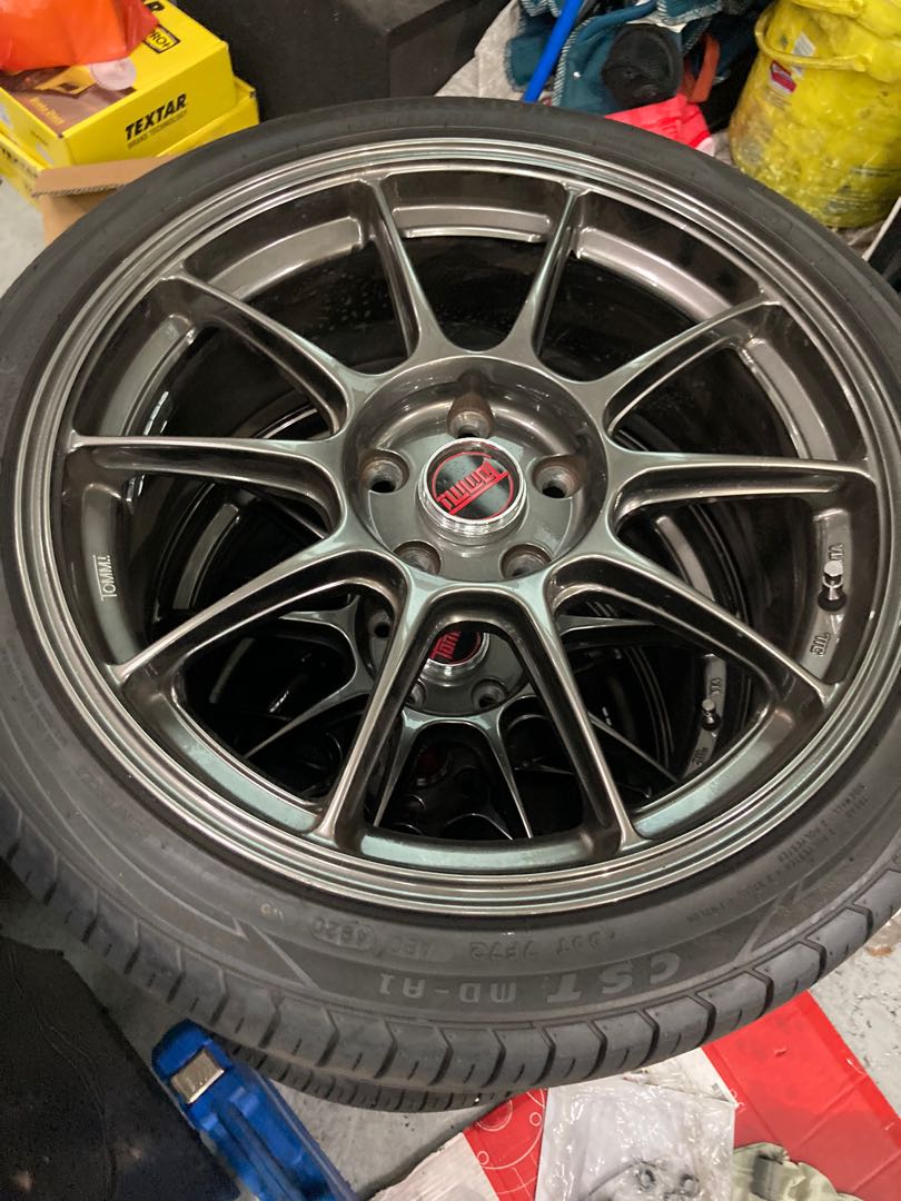 Selling 18inch Rim + Tire, Car Accessories, Tyres & Rims on Carousell
