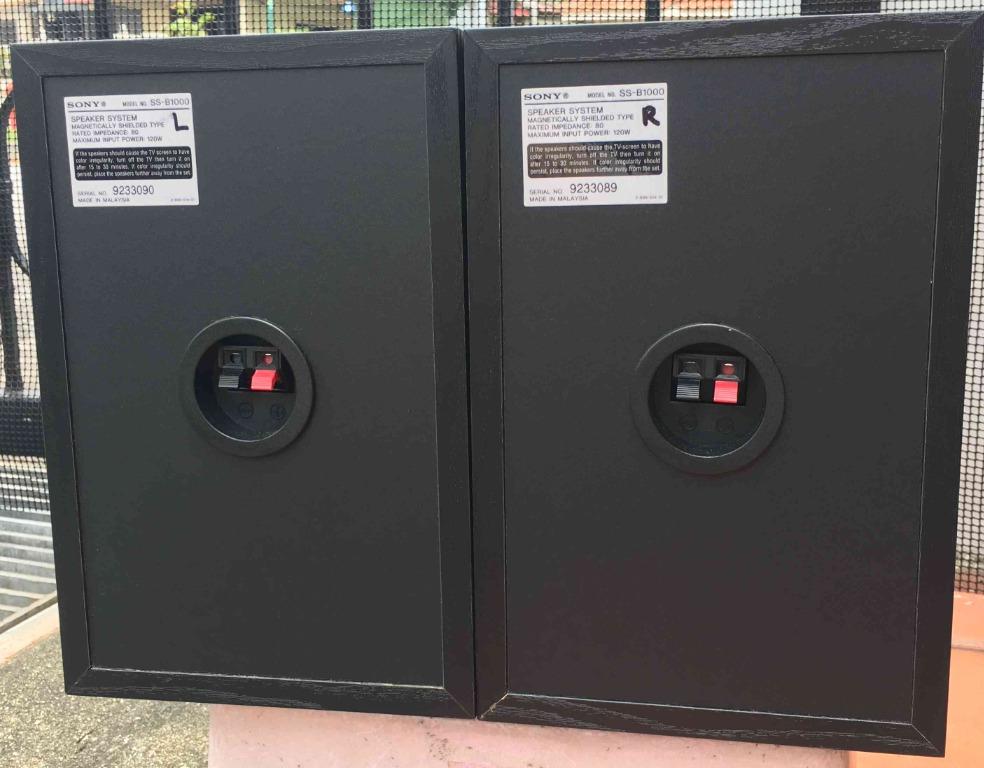 Sony SS-B1000 2-Way Bookshelf Speaker Pair @ 120W, Audio, Soundbars ...