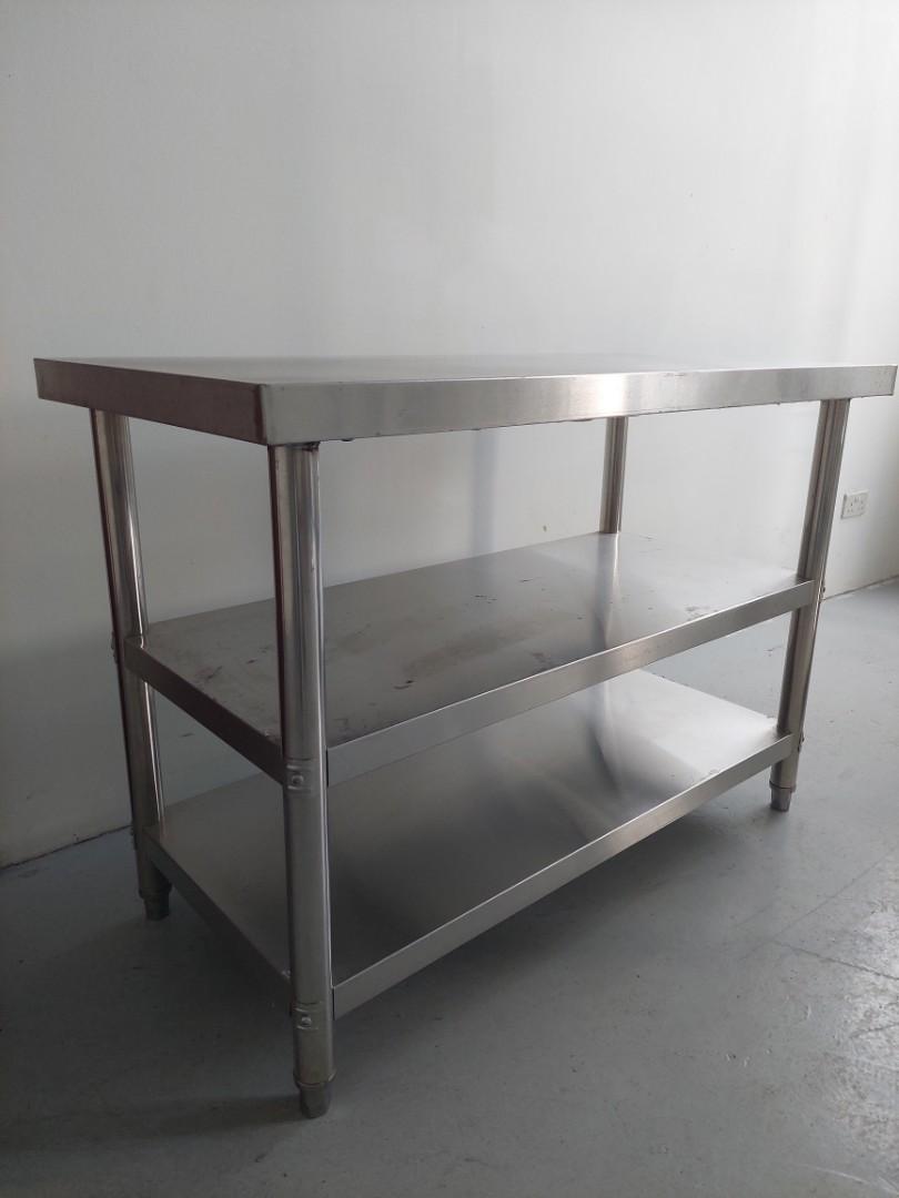 Stainless steel 2 tier table, Furniture & Home Living, Bathroom ...