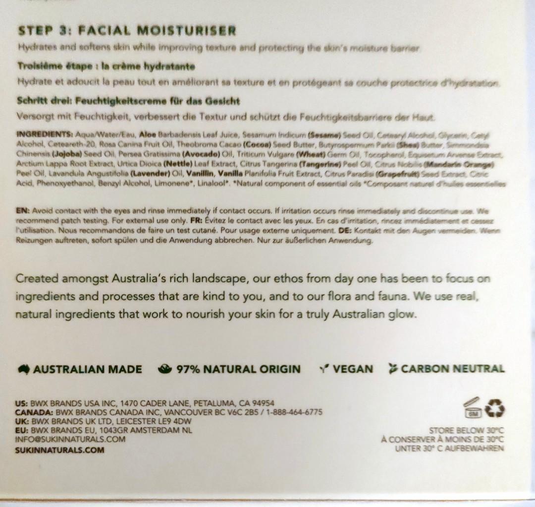 Sukin - 3 step face kit gift set., Beauty & Personal Care, Face, Face ...