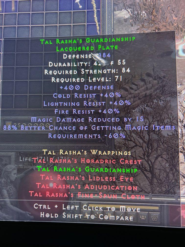 Tal Rasha Armour (ladder) |Diablo 2 resurrection, Video Gaming, Gaming ...