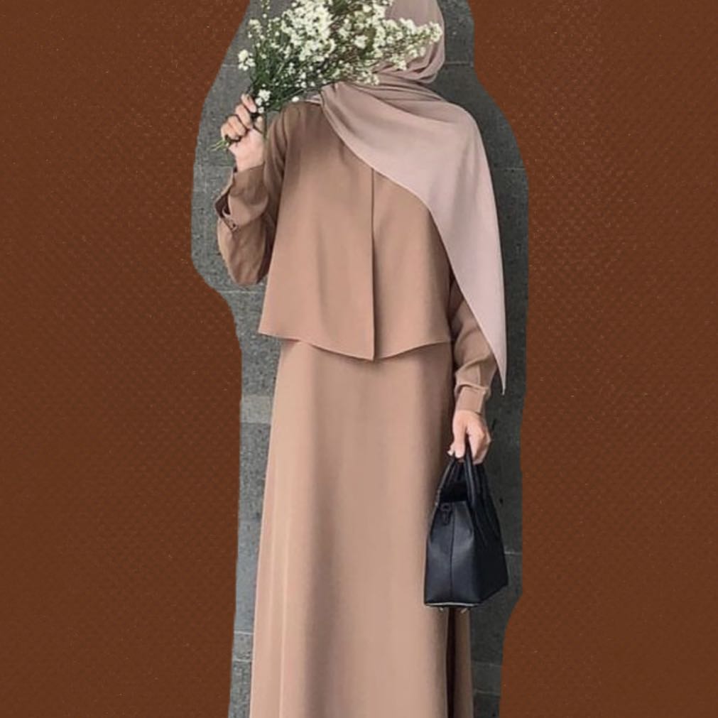 Telubok Lily Dress/Jubah in Nude (XL), Women's Fashion, Muslimah ...