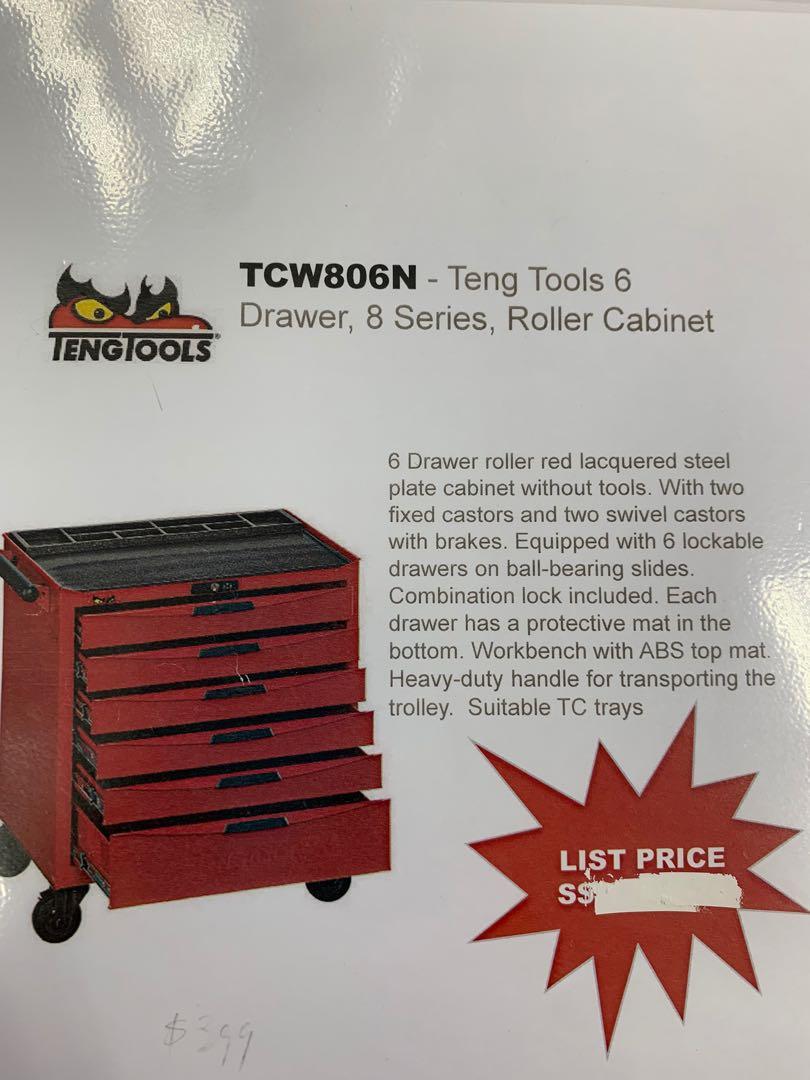 Teng Tools 6 Drawer, 8 series, Roller cabinet, Furniture & Home Living ...