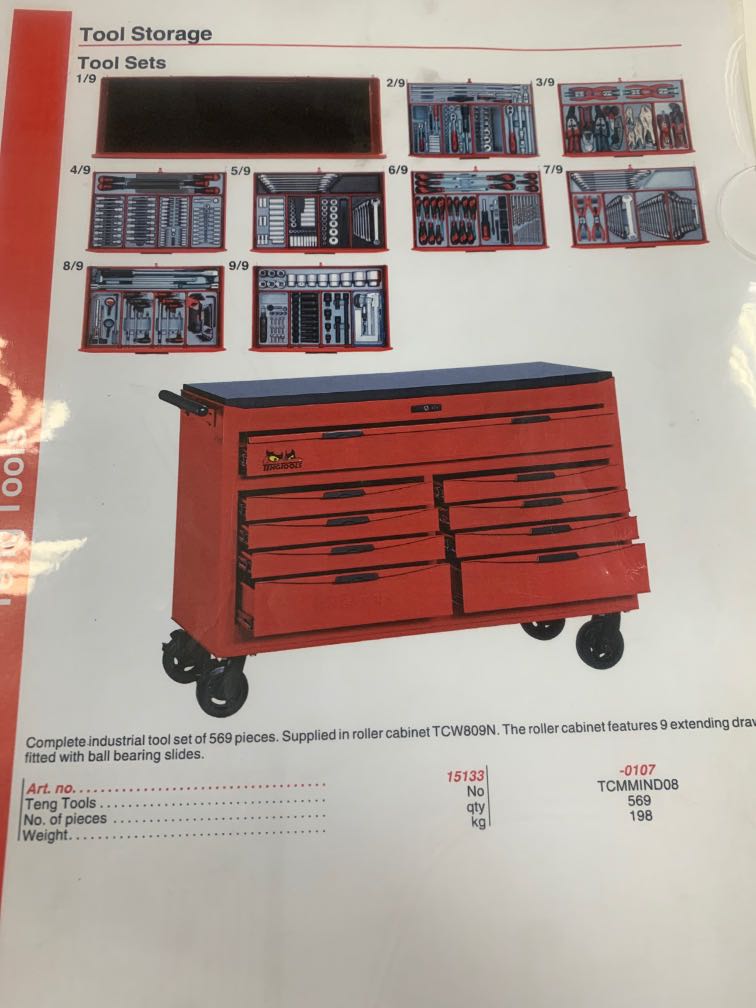 Teng Tools big roller cabinet, Furniture & Home Living, Furniture ...