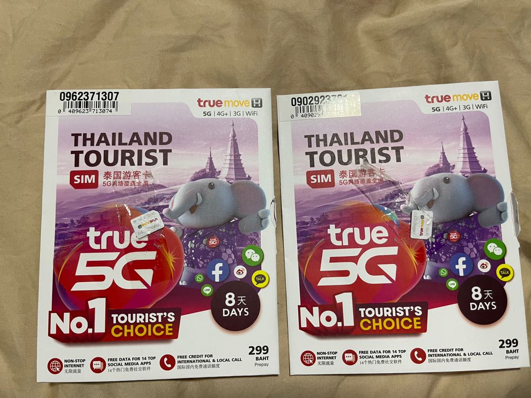 Thailand Thai SIM card truemove unlimited data 16 days left 4-5 days ...