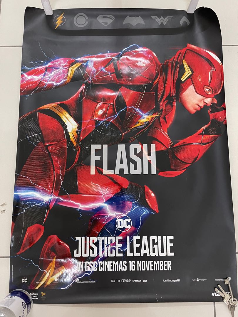 The Flash justice league poster, Hobbies & Toys, Collectibles ...