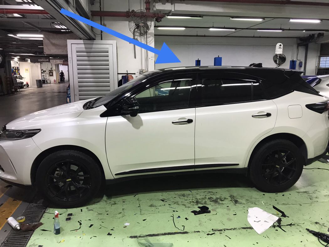 Toyota Harrier Half Cut Design / Half Cut sticker wrap, Car Accessories ...