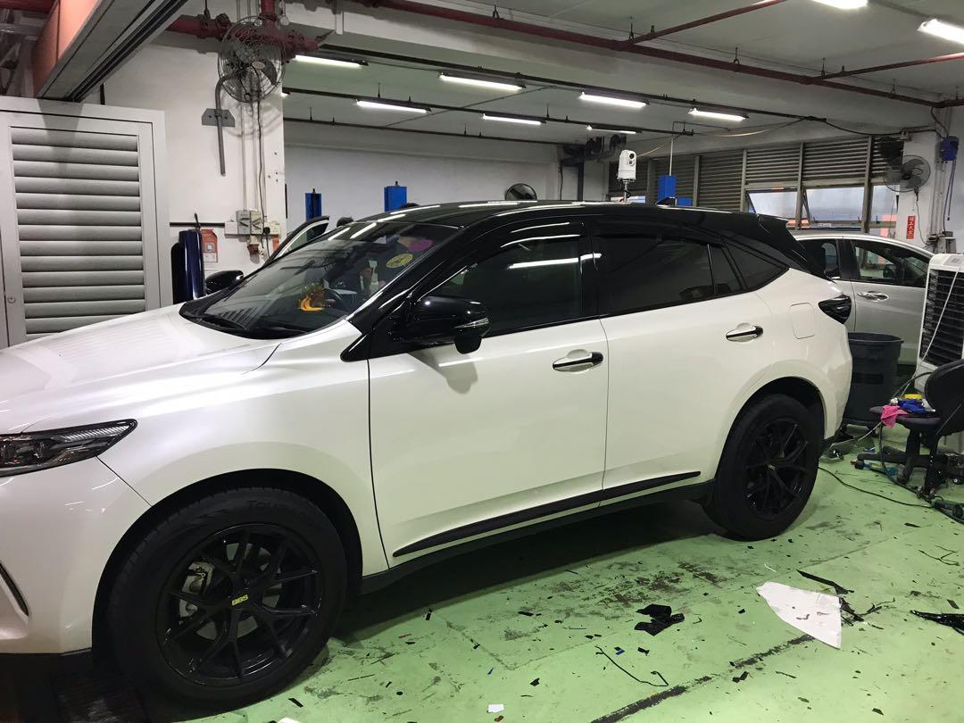 Toyota Harrier Half Cut Design / Half Cut sticker wrap, Car Accessories ...