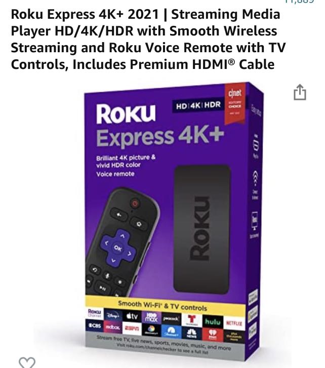 TV BOX Roku Express 4K+ 2021 | Streaming Media Player HD/4K/HDR, TV ...