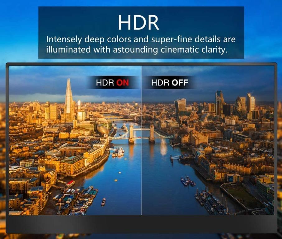 USB-C Portable Monitor - 15.6 Inch FHD HDR FreeSync Zero Frame USB-C ...