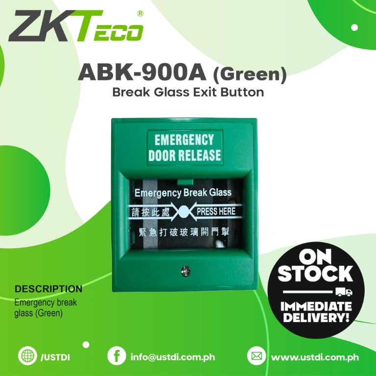 ZKTeco ZK ABK-900A (Green), Furniture & Home Living, Security & Locks ...
