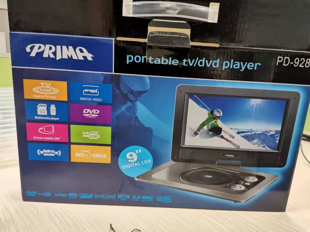 01. PRIMA PD-928 Portable tv/dvd player (陳列品), 家庭電器, 其他家庭電器 - Carousell