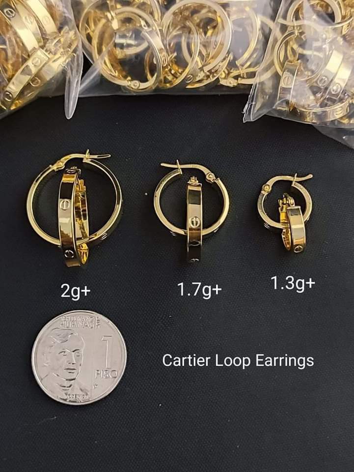 18k CARTIER LOOP EARRINGS, Women's Fashion, Jewelry & Organizers ...