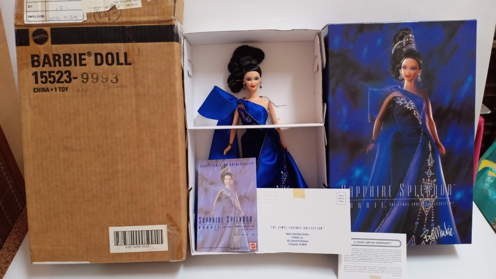 絕版 芭比娃娃 sapphire splendor Barbie 藍寶石的輝煌, 書籍、休閒與玩具, 收藏、紀念品, 其他古董在旋轉拍賣
