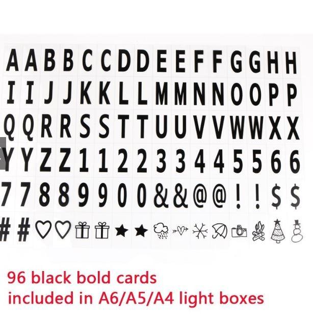 A4A5A6 Lightbox Led Box Alphabet Light Message Box Light Box Letters ...