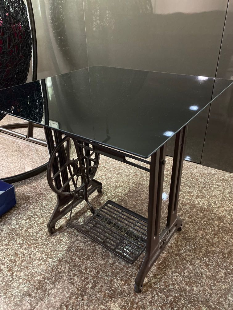 antique sewing machine display table, Furniture & Home Living ...