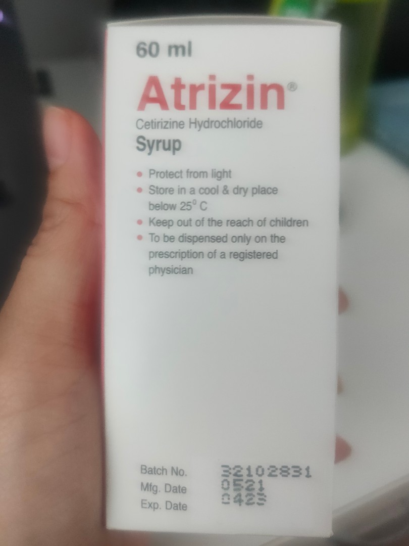 Atrizin syrup 60ml, Babies & Kids, Nursing & Feeding, Weaning & Toddler ...