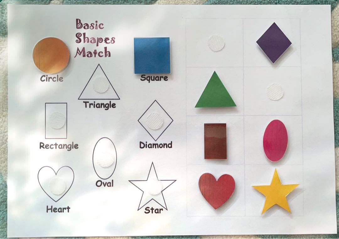 Basic Shapes Match, Hobbies & Toys, Toys & Games on Carousell